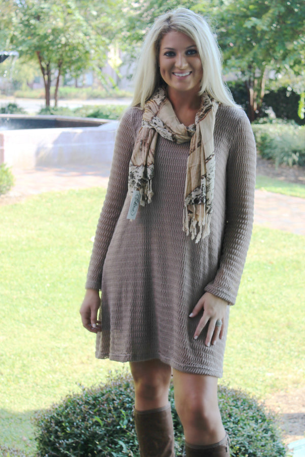 Rikkie Dress, Taupe - Elise