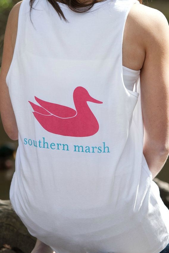Southern Marsh: Authentic Tank, White - Elise