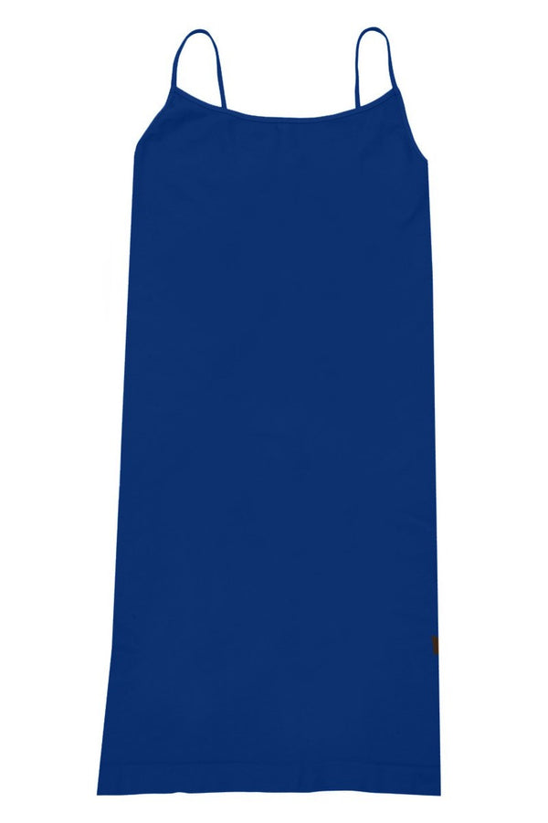 Tees by Tina: Cami Tunic Slip Dress, Cobalt - Elise